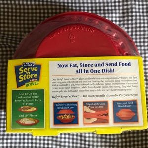 Hefty | Dining | 2 Packs Of 22 Hefty Serve N Store 8 Oz Red Bowls ...